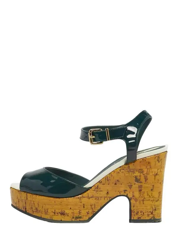 Fendi Open-toe Buckle Sandals - Green