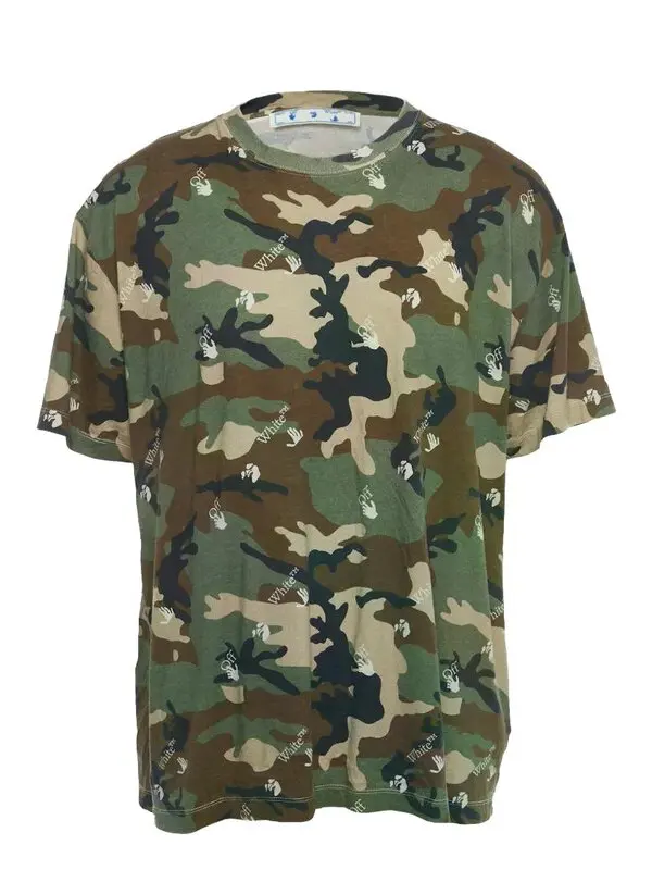 Off-White Camouflage T-shirt - Green