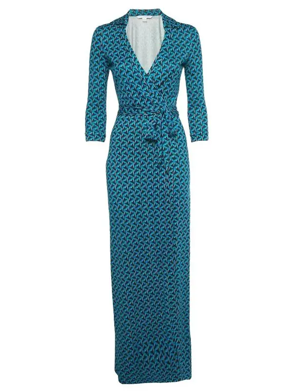 Diane Von Furstenberg Printed Wrap Dress - Blue