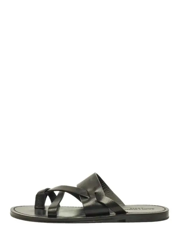 Saint Laurent Culver Leather Sandals - Black