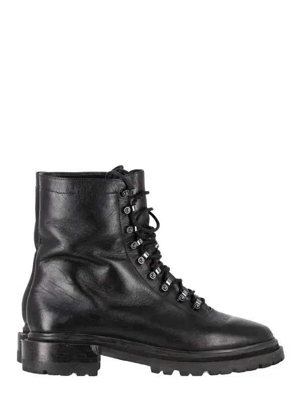 PORTE & PAIRE Lace-up Combat Boots - Black