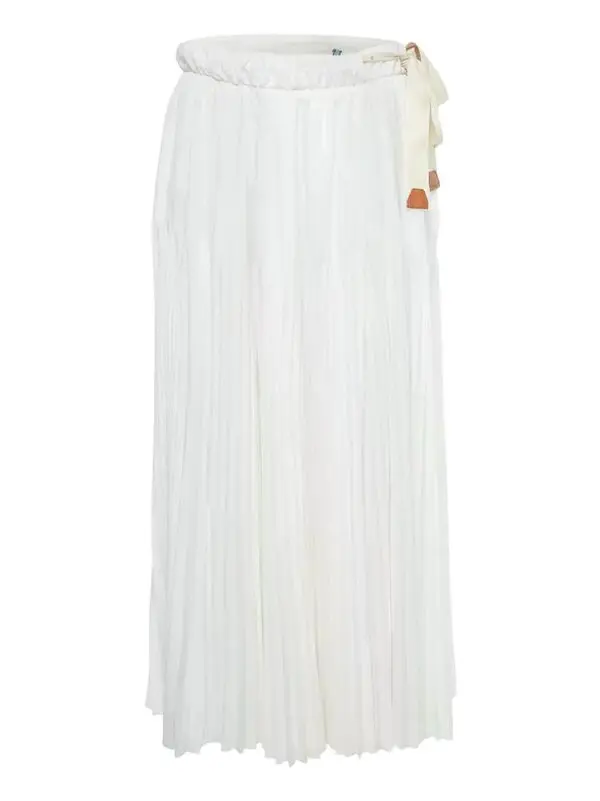 Prada Pleated Midi Skirt - White