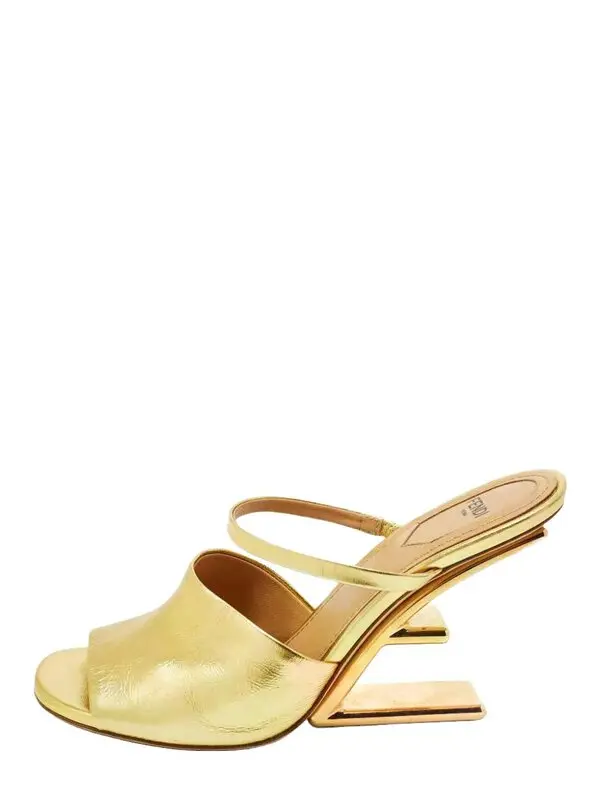 Fendi First Leather Open-toe Sandals - Gold
