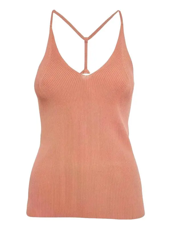 Sandro Ribbed Tank Top - Orange