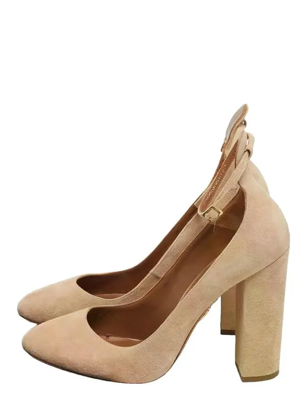AQUAZZURA Alix Ankle-buckle Pumps - Neutrals