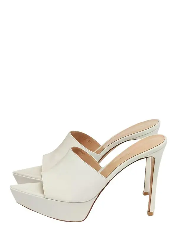 GIANVITO ROSSI Point-toe Heeled Sandals - White