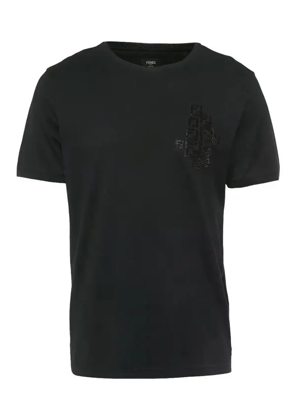 Fendi Logo-embellished T-shirt - Black