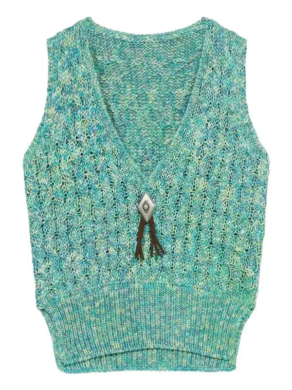 FORTELA Lizzy Knitted Vest - Green
