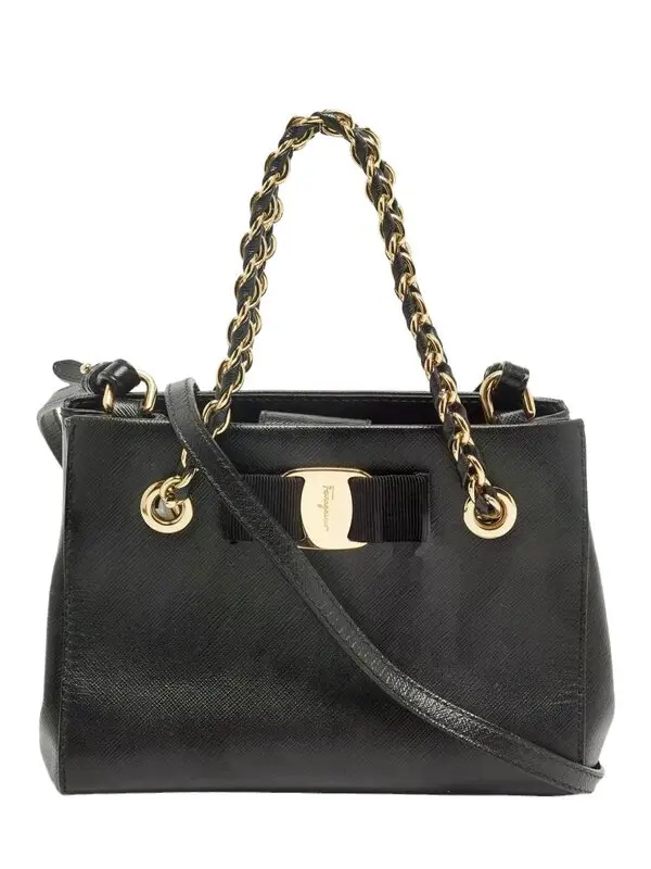 FERRAGAMO Vara Chain-link Mini Bag - Black
