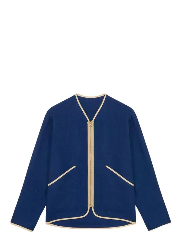 FORTELA Full-zip Wool Jacket - Blue