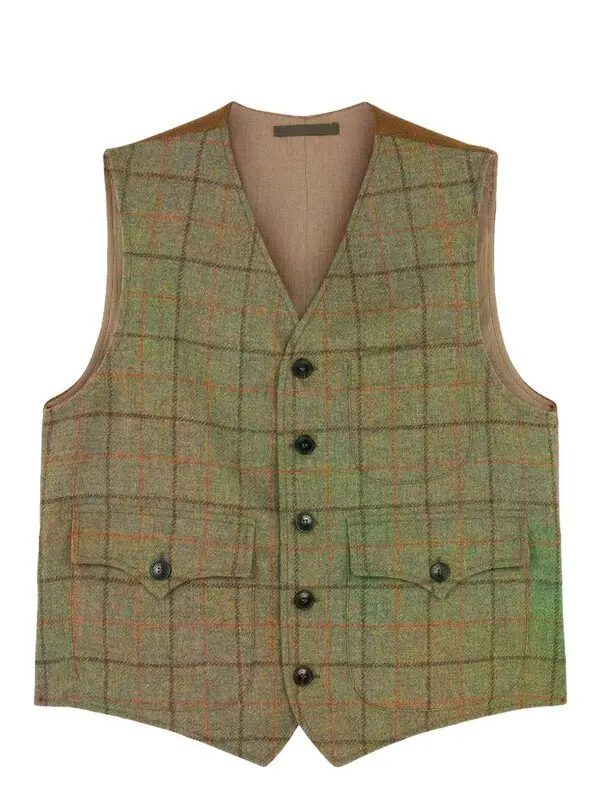 FORTELA Dean Check-pattern Vest - Green