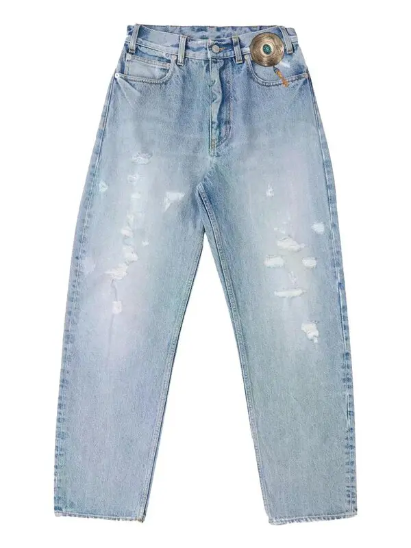 FORTELA High-waisted Wide-leg Jeans - Blue