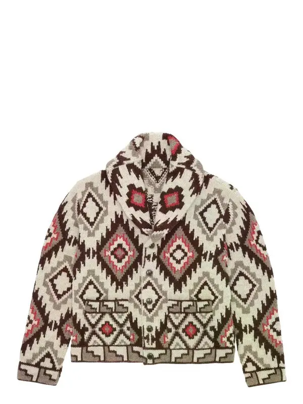 FORTELA Walter First Nations Pattern Cardigan - Neutrals