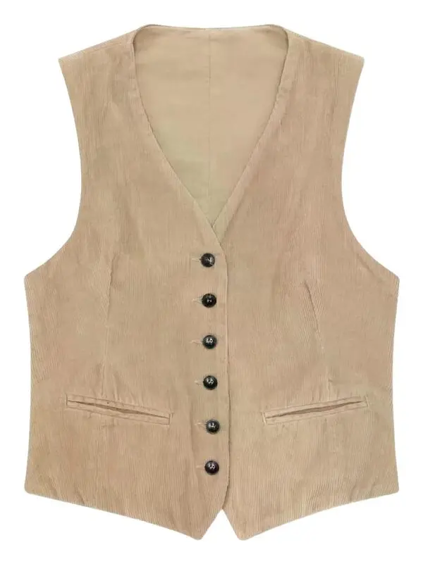 FORTELA Demi Single-breasted Vest - Neutrals