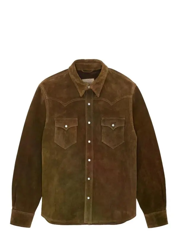 FORTELA Ranch Texan Suede Shirt - Brown