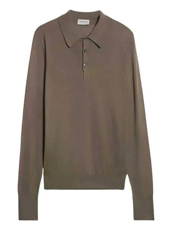 FORTELA Finchley Buttoned Polo Shirt - Brown