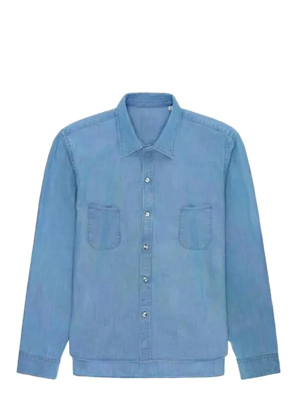 FORTELA Liam Chest-pocket Shirt - Blue