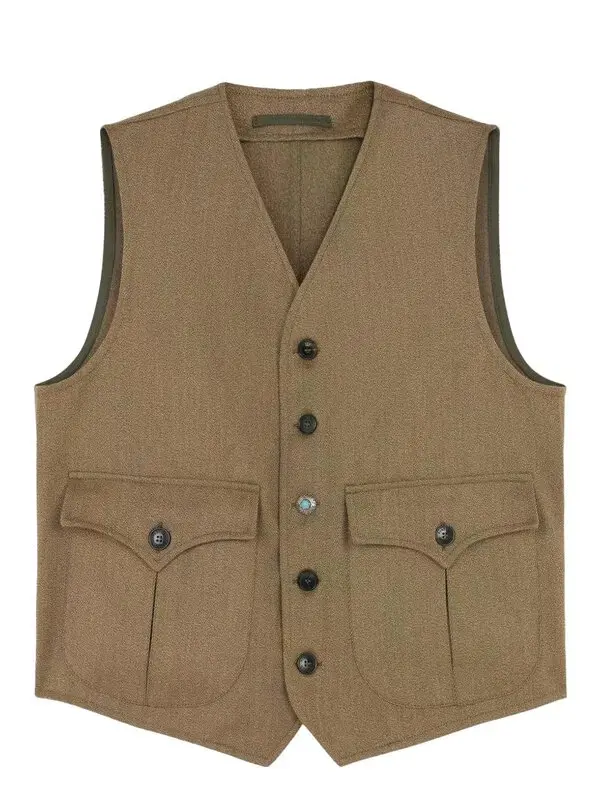 FORTELA Donald Pocket Gilet - Brown