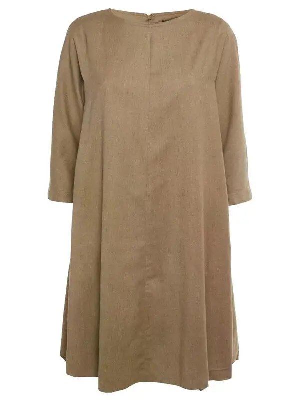 Max Mara Zip-fastening Dress - Neutrals