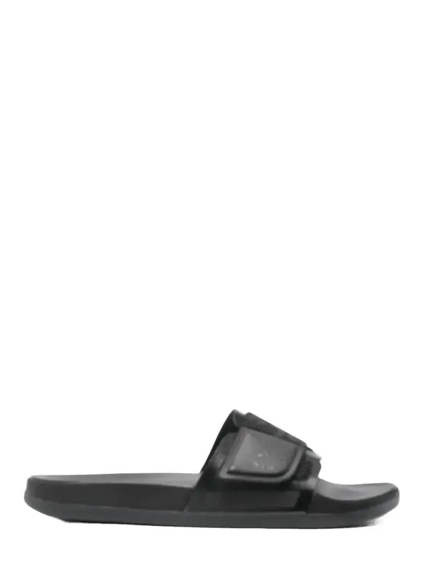 Adidas By Stella McCartney Logo-detail Touch-strap Slides - Black