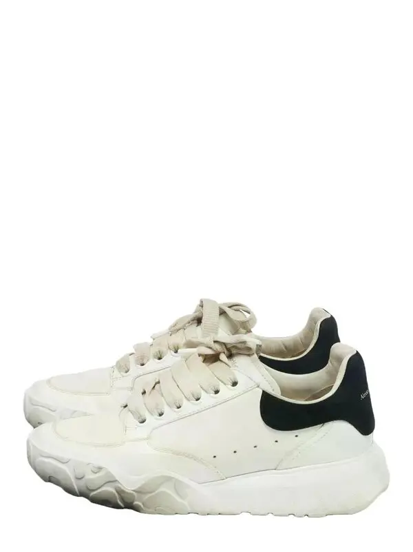 Alexander McQueen Leather Oversized-sole Sneakers - White
