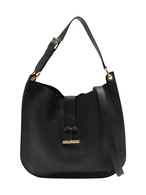 TOM FORD Tara T-bar Leather Shoulder Bag - Black