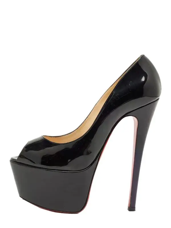CHRISTIAN LOUBOUTIN Vendome Platform Peep-toe Heeled Pumps - Black