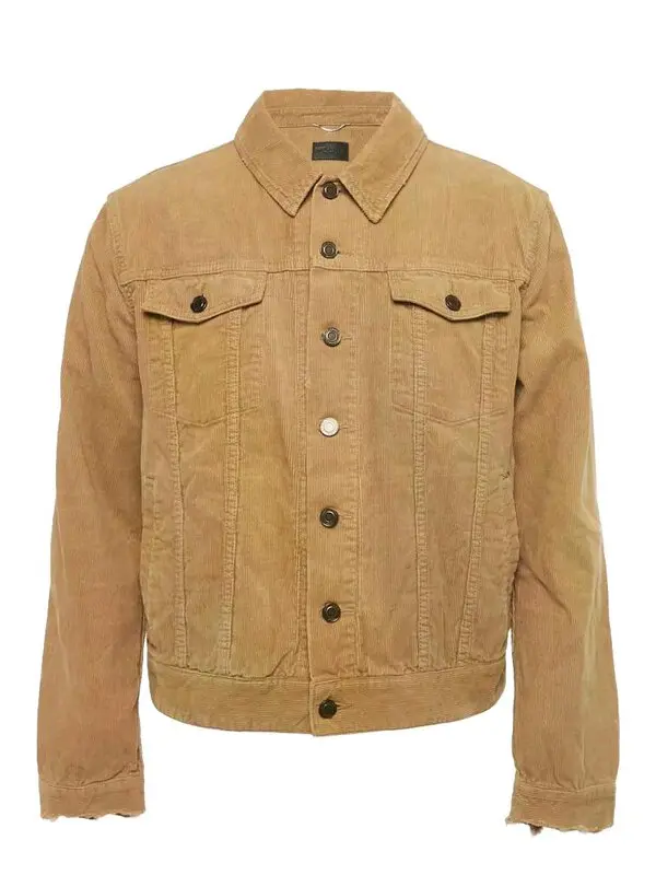 Saint Laurent Button Corduroy Jacket - Neutrals