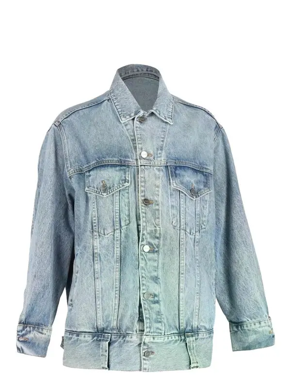Khaite Grizzo Button-flap Denim Jacket - Blue