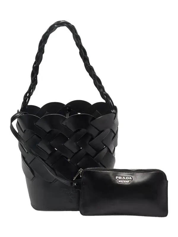 Prada Tress Bucket Bag - Black