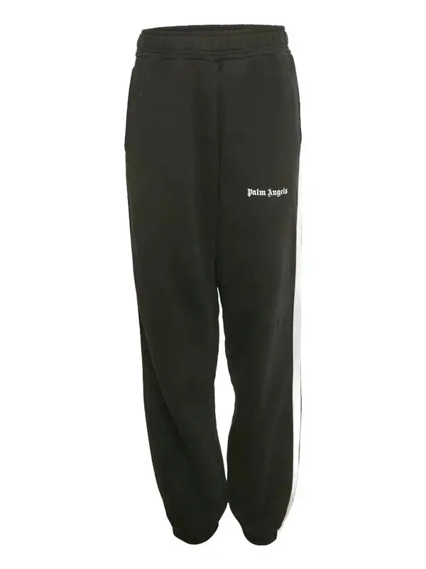 Palm Angels Cotton Logo-print Track Pants - Black