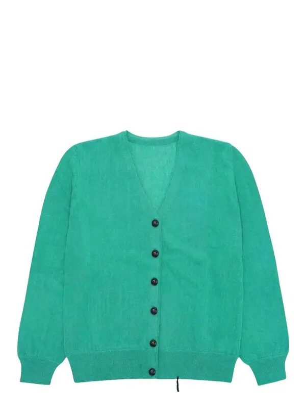 FORTELA Greg Ribbed Cotton Cardigan - Green