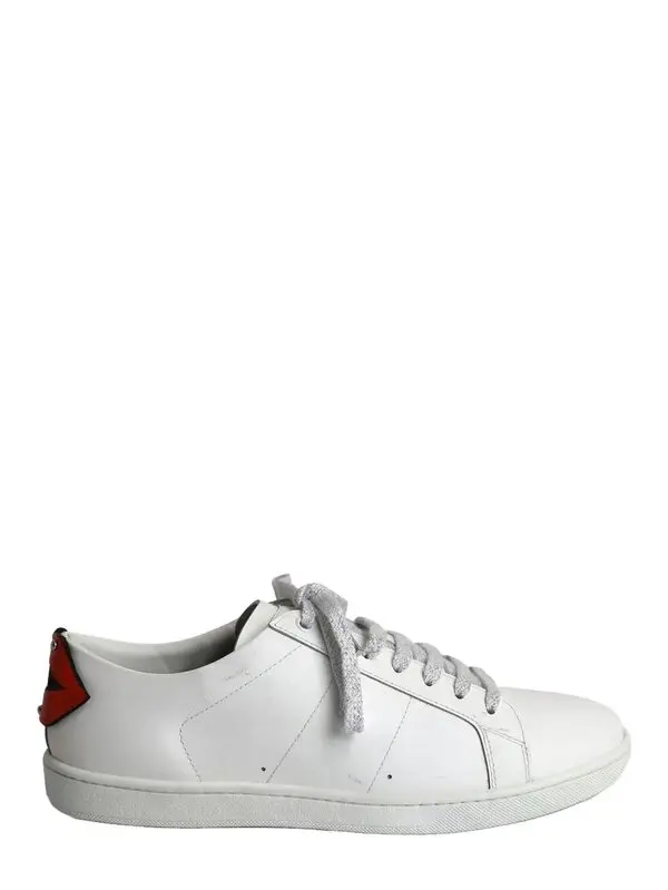 Saint Laurent Leather Sneakers - White