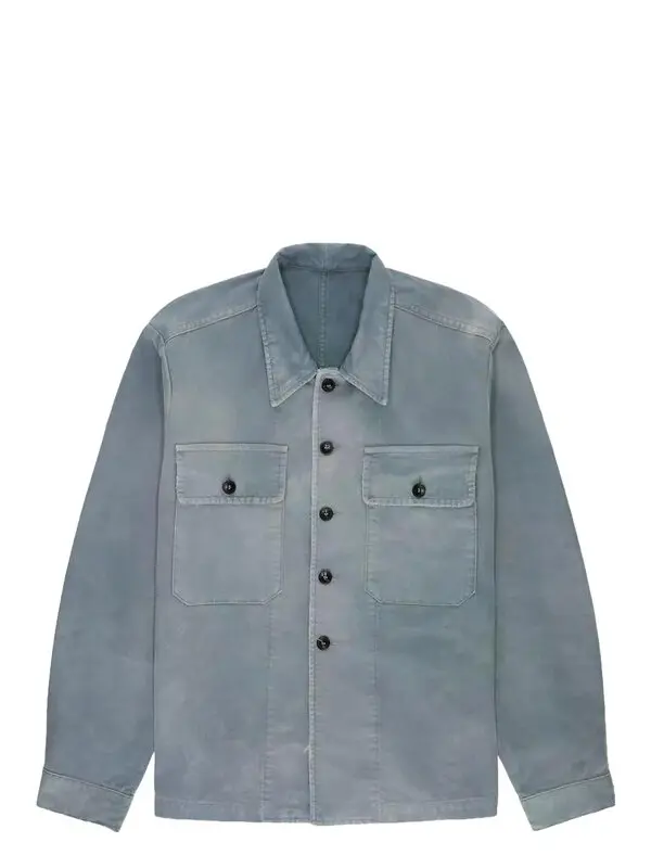 FORTELA Front-pockets Buttoned Shirt - Blue