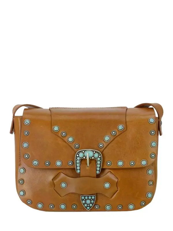FORTELA Kaya Leather Shoulder Bag - Brown