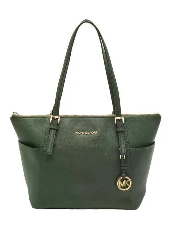 Michael Kors Leather Zip Tote Bag - Green