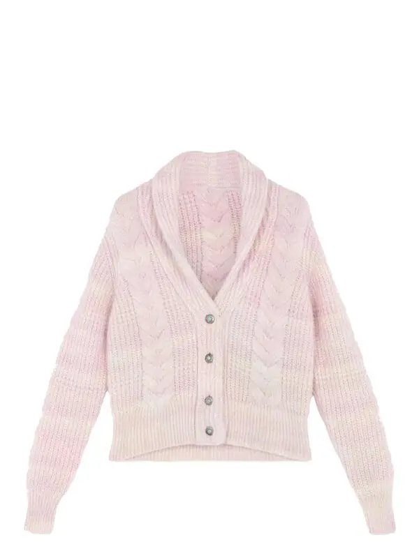 FORTELA V-neck Button Cardigan - Pink