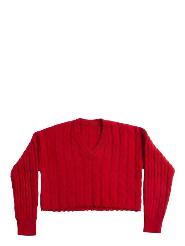 FORTELA Cable Knit Knitwear - Red