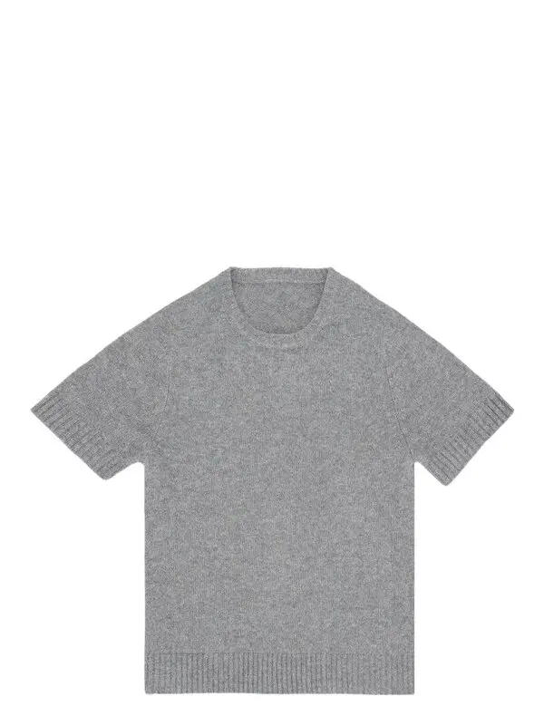 FORTELA Short Sleeve Cashmere Jumper - Grey