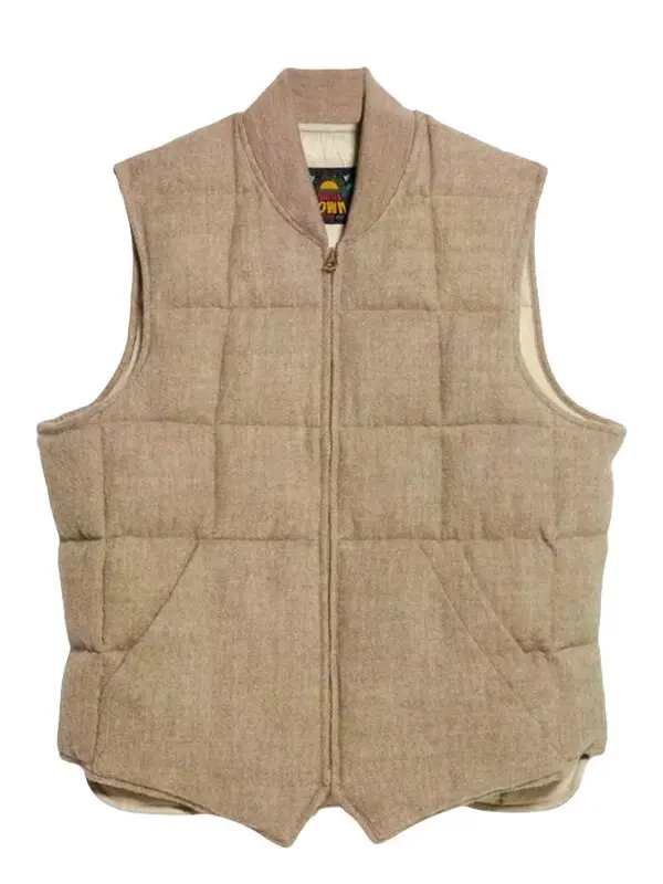 FORTELA Quilted Zip Vest - Neutrals
