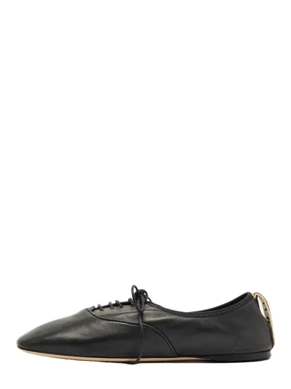 Loewe Leather Lace-up Sneakers - Black