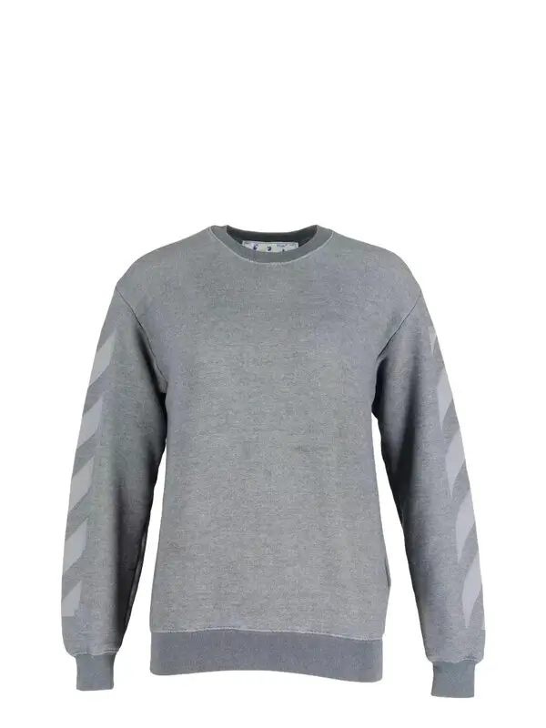 Off-White Arrows Motif Crewneck Sweatshirt - Grey