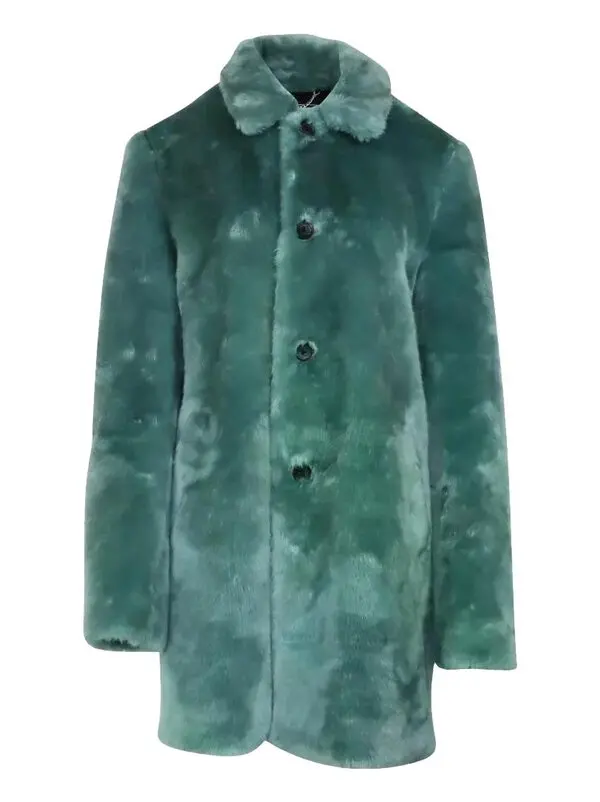 HYSTERIC GLAMOUR Lettering-embroidered Coat - Green