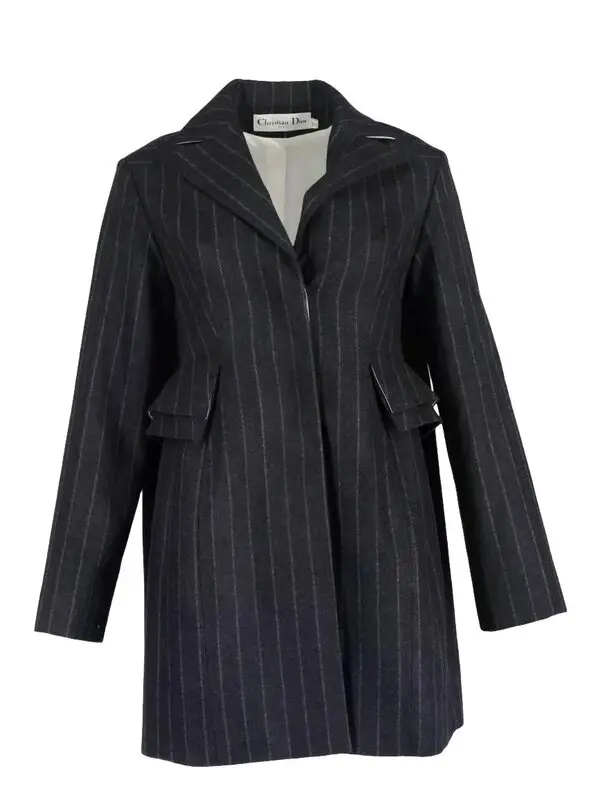 Dior Pinstripe Single-breasted Blazer - Grey