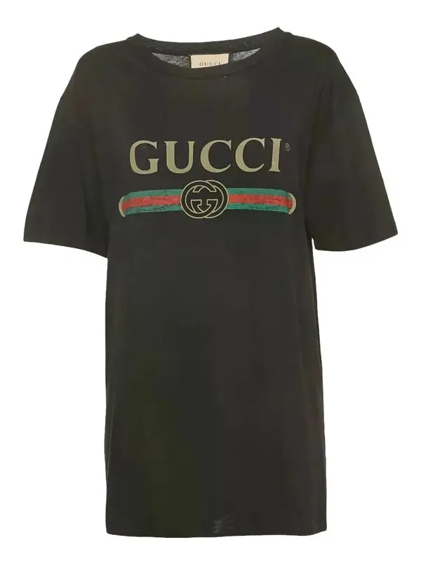 Gucci Cotton Graphic Top - Black