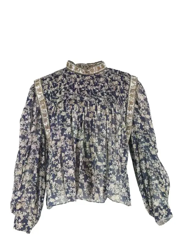 ISABEL MARANT VINTAGE Vintage Floral-print Blouse - Blue