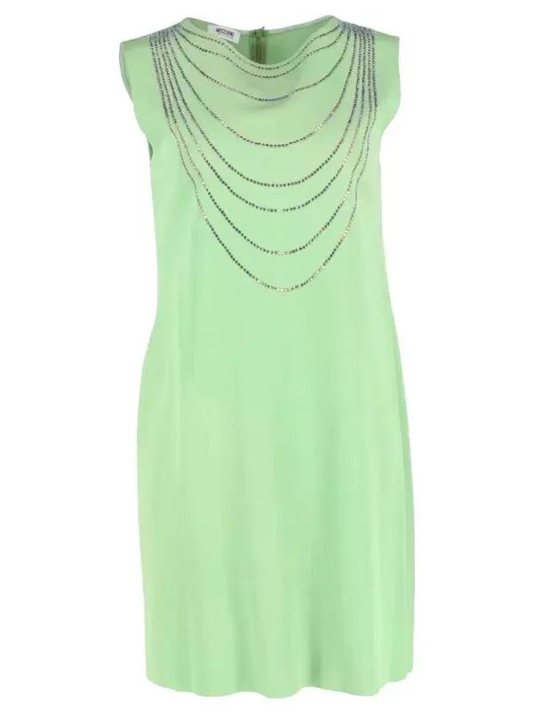 Moschino Embellished Mini Dress - Green