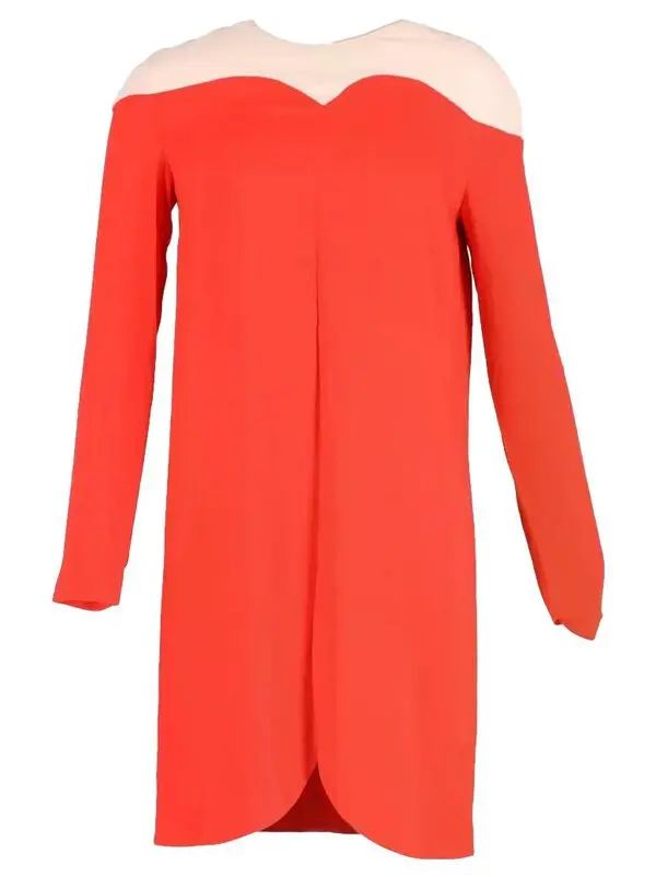 Stella McCartney Crew-neck Long-sleeve Dress - Orange