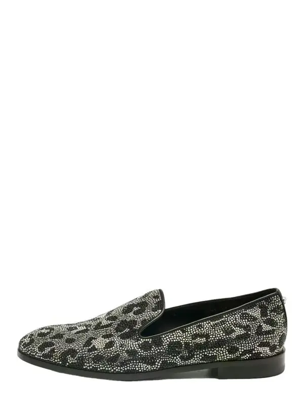 Versace Crystal-embellished Loafers - Black