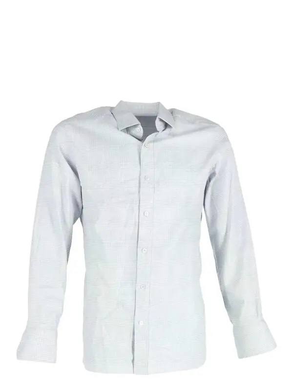 TOM FORD Plaid-pattern Long-sleeve Shirt - White